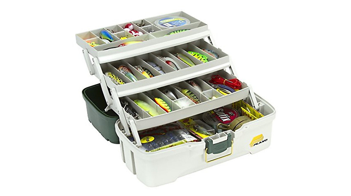 Plano 3-Tray Tackle Box with Adjustable Compartments & Dual Access