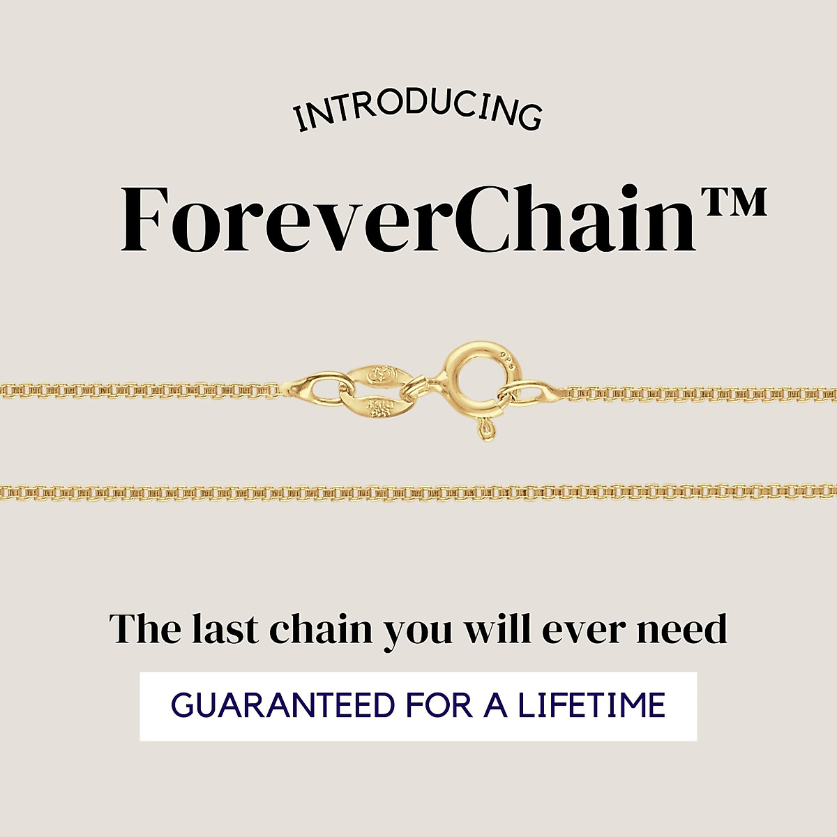KISPER Italian 18K Gold Plated 925 Sterling Silver Diamond Cut Box Link Chain Necklace – for Women & Men with Spring Ring Clasp – Made in Italy, 20"
