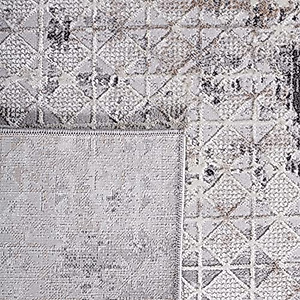 Safavieh Vogue Collection 9' x 12' Grey/Ivory VGE154F Modern Contemporary Abstract Area Rug