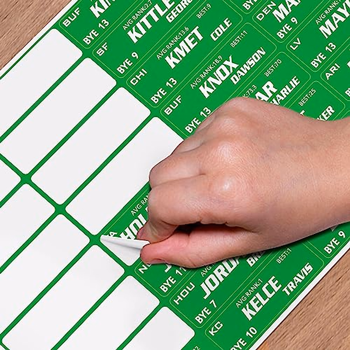 Fantasy Football Draft Board 2023-2024 Kit Extra Large Set with More 600+ Player Labels Premium Color Edition[12 Teams 20 Rounds]