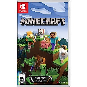 NEW Switch Deluxe Holiday Game Bundle: Nintendo Switch with Neon Blue and Neon Red - 6.2" Touchscreen LCD Display + Nintendo Switch Minecraft Game and T.F. Card