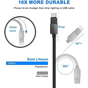 USB Type C Cable Phone Charger, 16FT/5M Type C Charging Cable with Braided Nylon for Samsung Galaxy S10 S9 S8 S20 Plus A51 A11, Note 10 9 8, PS5 Controller, USB C Charger