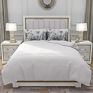 YIYEA King Size Pillow Cases Set of 2, Ultra Soft Double Brushed Microfiber Pillowcases King, Floral Bed Pillow Covers, Fade Resistant, Easy Slip-On (20"x36")