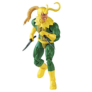 Marvel Legends Series Loki 6-inch Retro Packaging Action Figure Toy, 3 Accessories