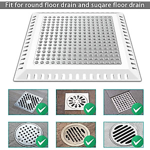 Aojuxix Hair Catcher/Drain Strainer/Shower Drain Cover for Bathroom Floor Drain, Stainless Steel and Silicone (Patented Product)