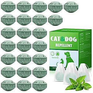 24 Pack Cats and Dogs Repellent Balls for Outdoor Use, Peppermint Stray Cat Repellent Outdoor to Stop Cat Pee & Dog Digging, Cat Deterrents for Furniture