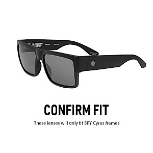 IKON LENSES Replacement Lenses For SPY Cyrus Sunglasses - Polarized (Black)