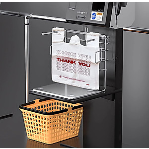 TashiBox Plastic bags with handles，thank you bags，Measures 11.5" X 6.25" X 21", 15mic, 0.6 Mil (400 Count),Reusable and Disposable Grocery Bags