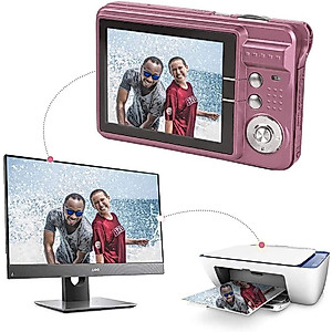 Digital Camera,2.4 Inch FHD Pocket Cameras Rechargeable 24MP Camera for Backpacking, 8X Digital Zoom Compact Cameras for Photography, sd Card 32GB