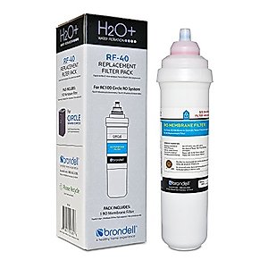 Brondell RF-40 Membrane Water Filter Replacement for Circle Under Sink Reverse Osmosis Filtration System, Lasts 6 Months