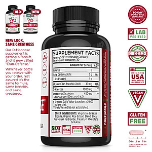Zhou Nutrition Cran Defense, Cranberry Concentrate Urinary Tract Formula, Flush Out Impurities and Healthy Bladder Support, 3 in 1 Formula - Cranberry Extract, D-mannose, Vitamin C, Multi - 60 Count