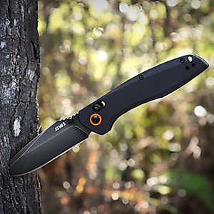 JSWS Tactical Knife Pocket Folding Knife Survival Camping Knife 3.39'' 440C Stainless Steel Blade G10 Handle with Axis Lock EDC Knife Perfect for Camping Fishing Hiking Survival Gifts for Men Women