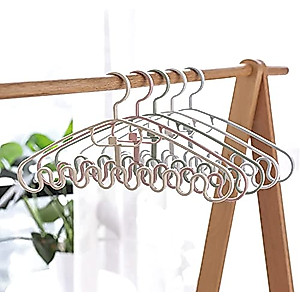 ZMOXY Wave Pattern Stackable Hanger, Magic Wave Pattern Hanger, Multifunctional Wave Hanger, Space Saver Closet Organization Hangers for Bra Top Camisole (White,5pcs)