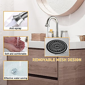 Faucet Aerator Compatible with Moen 101964 116618, Fit for Shower Bathroom Kitchen Faucet Parts, High Flow Sink Aerator Replacement, 2.2 Gallon Per Minute, Finish Chrome