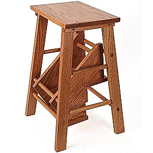 Lehman's Creative Wood Design Amish Made Furniture Solid Oak Step Stool