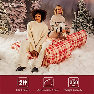 FUNBOY Winter Fun Inflatable Toboggan, Retro Single