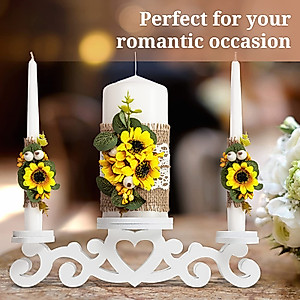 Heart Unity Candle Holder for Wedding Candles for Ceremony - Unity Candle Holders Candles Holder for Wedding Ceremony - Unity Candle Stand Bride and Groom Centerpiece