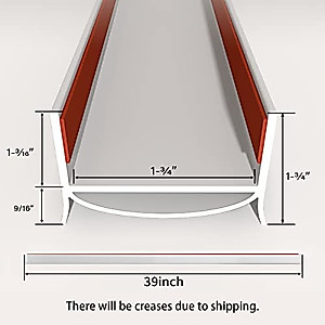 Door Draft Stopper, Strong Adhesive Door Sweep for Exterior and Interior Doors, Cuttable Under Door Seal 39” Length(White)