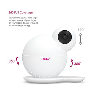 iBaby Monitor M6S, Smart Wifi Enabled Total Baby Care System 1080p Wireless Infant Safety Camera Kit with Wi-Fi Speakers, Night Vision, 360° Pan and 110° tilt