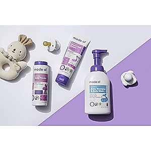 MADE OF Organic Baby Powder - Organic Corn Starch Baby Powder for Sensitive Skin - NSF Organic Certified - Made in USA - 3.4oz