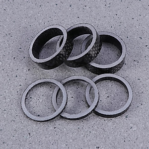 BESPORTBLE 18 pcs Fork headsets & Stems Headset spacers 1 1/8 stem Spacer Cycling Accessories Carbon Fiber Headset Spacer Cycle Headset Spacer Carbon Fiber Gasket stem Bike Raise up