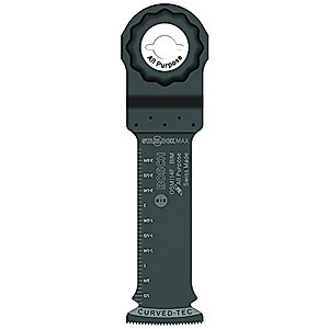 BOSCH OSM114F 1-1/4 In. StarlockMax Oscillating Multi Tool All Purpose Bi-Metal Plunge Cut Blade for Extreme-Duty Applications in Wood, Wood with Nails, Drywall, PVC, Metal (Nails and Staples)