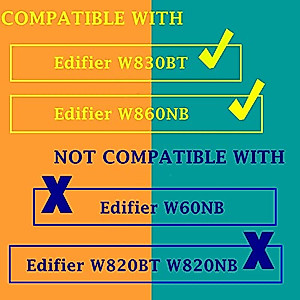 TaiZiChangQin Ear Pads Cushion Memory Foam Earpads Replacement Compatible with Edifier W830BT w830 bt W860NB Headphone