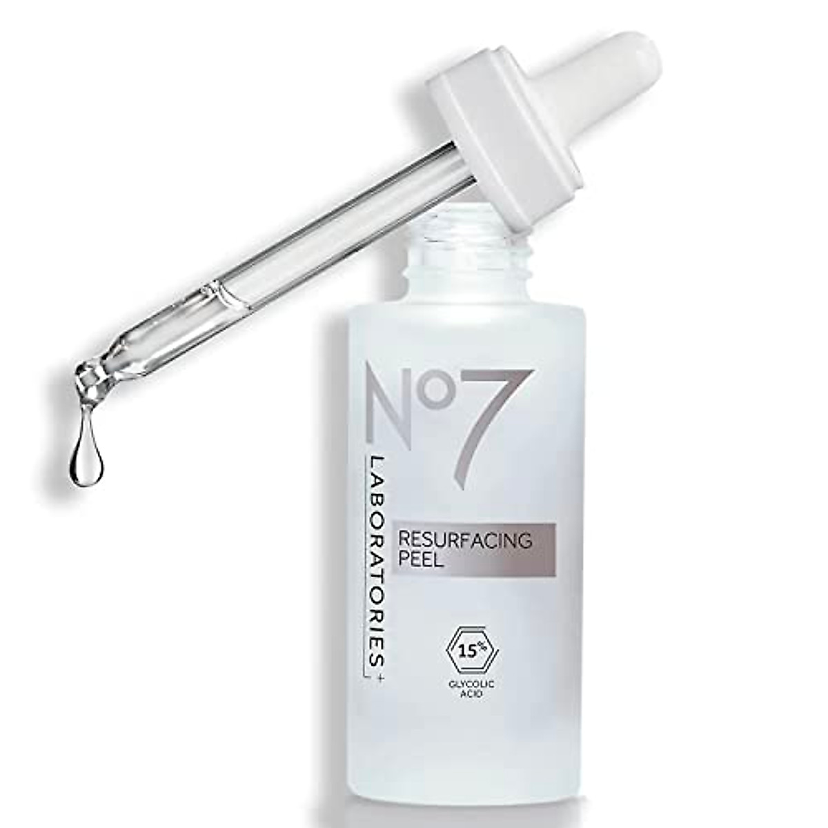 No7 Laboratories Resurfacing Peel 15% Glycolic Acid - Skin Resurfacing Face Peel for Smoother Skin - Brightening Pore Cleanser + Face Peeling Treatment for Impurities & Dead Skin Cells (30ml)