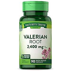 Nature's Truth Valerian Root Capsules | 2400mg | 90 Count | Non-GMO & Gluten Free Supplement