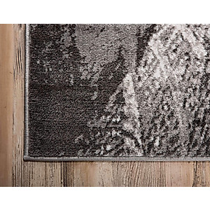 Unique Loom Sofia Collection Area Rug - Albert (6' 1" x 9' Rectangle, Dark Gray/ Gray)