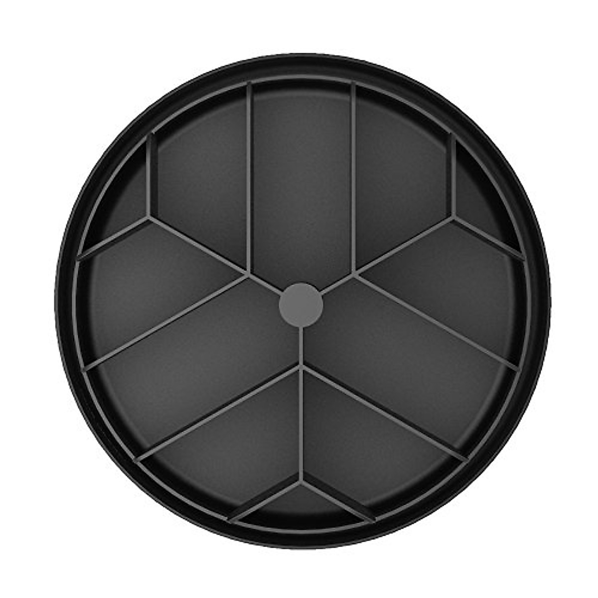 Mind Reader SNACKCAR Supreme Snack organizer, 14 x 14.5 Round, Black