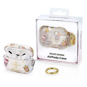 Velvet Caviar Compatible with AirPods Pro Case 2nd and 1st Generation - Cute Protective Hard Cover for Women - Coffee