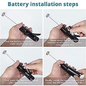 MAEXUS Milk Frother Handheld, Electric Milk Frother for Coffee, Coffee Frother Electric Whisk Drink Mixer for Lattes Milk Coffee Cappuccino Frappe, Cold Foam Milk Frother Battery Operated