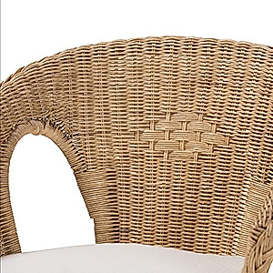 bali & pari Abbey Natural Rattan Dining Chair, One Size