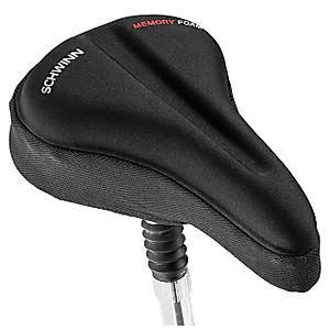 Schwinn Comfort Bike Sport Seat Cover, Memory Foam Padding, Fits Traditional Road and Mountain Bikes