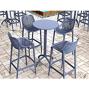 Compamia Air Patio Counter Stool in Dark Gray (Set of 2)