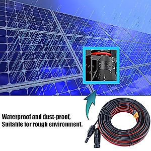 iHaospace XT60i Adapter to Solar Connector Cable 12AWG 50FT, XT60i to Solar Panel Extension Cable 50 FEET 12 Gauge 15.24m for Ecoflow River and Delta Series Bluetti EB55 Power Station (XT60i 50FT)
