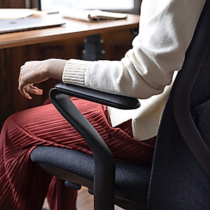 Branch Verve Chair - High Performance Executive Office Chair with Contoured Seat Back and Adjustable Lumbar Rest - High Density Foam Cushion with Aluminum Base - Up to 275 lbs - Galaxy