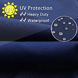 Oslimea Outdoor Seat Cushion Slip Cover 25" x 27", Waterproof Patio Furniture Chair Cushion Cover Replacement Pillow Slip Seat Cushion Cover 2 Pack - Covers Only, Dark Blue