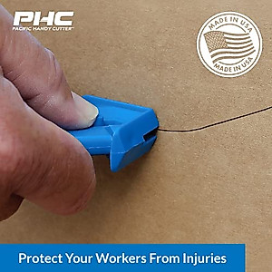 Pacific Handy Cutter EZ1 Ambidextrous Spring Back Safety Cutter, Self-Retracting Box Cutter