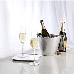 nambe Vie Champagne Bucket | Wine & Champagne Cooler for Parties, Dinner, Kitchen, Bar Cart | Insulated to Keep Wine & Beverages Cold | Gift for Wine Enthusiasts | Made of Metal Alloy