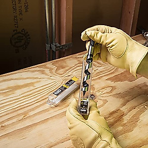 Klein Tools 53404 Steel Ship Auger Bit with Screw Point, 7/8-Inch Bit x 4-Inch Twist Length For Drilling Through Wood with Nails