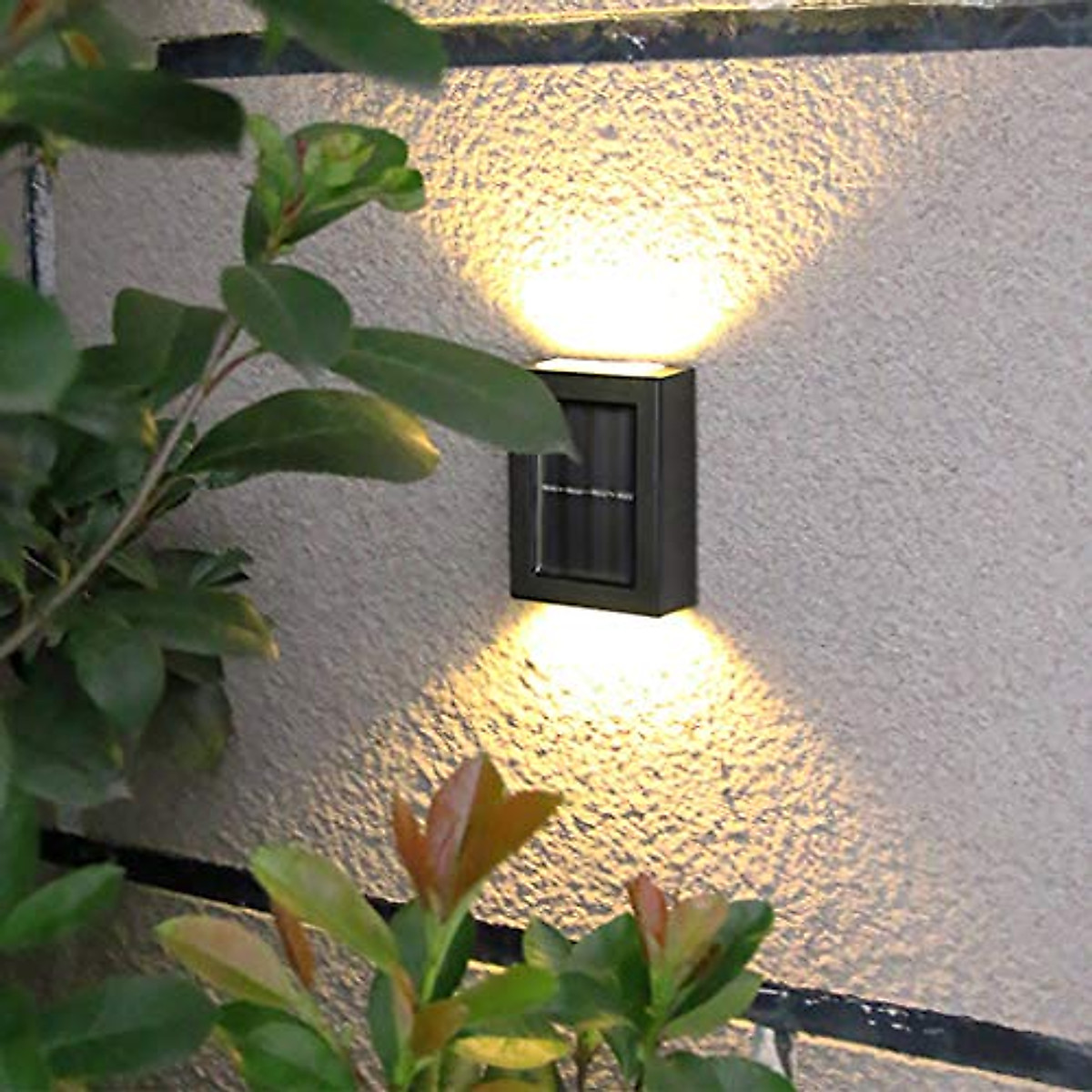 Vxkbiixxcs-o Garden Light, Square Solar Power Garden Light Patio Waterproof Wall Fence Lamp Home Decoration Warm Light