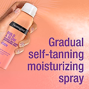 Neutrogena Build-A-Glow Gradual Self-Tanning Moisturizing Spray, with Argan Oil, Designed for Natural Hydrated Glow, Tan, Bronze Tan, 5 oz