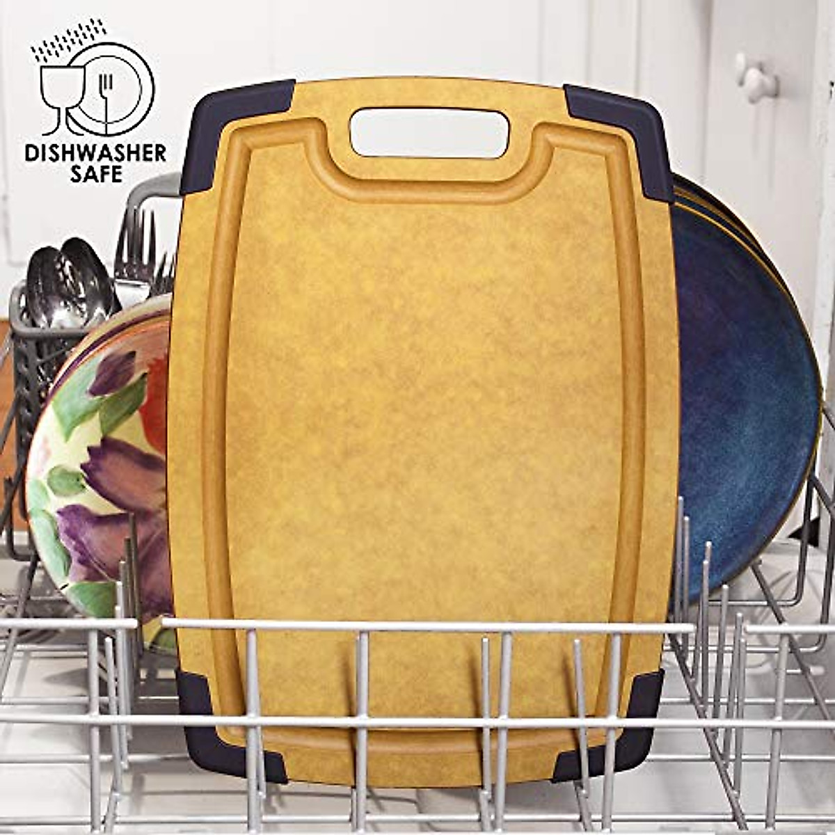 Vellum Wood Paper Composite Cutting Board with Juice Groove, 14-3/4" x 10-5/8" | Dishwasher Safe | Non-Skid