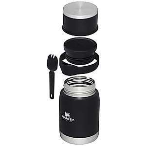 Stanley Adventure To Go Insulated Food Jar with Cup Lid and Spork - 24oz - Stainless Steel Insulated Food Container - BPA-Free and Dishwasher Safe