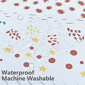 Splat Mat for Under High Chair/Arts/Crafts, WOMUMON Washable Spill Mat Waterproof Anti-Slip Floor Protector Splash Mat, Messy Mat and Table Cloth