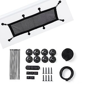 Under Desk Cable Management Net - 26''X10'' No Drilling Flexible Operation Mesh Cable Duct Concealer with Wire Organizer and Desk Cord Organizer