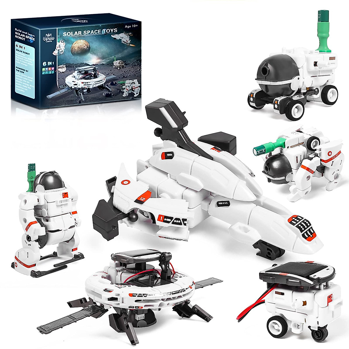 Lehoo Castle STEM Projects for Kids Ages 8-12, Learning & Education Toys, 6 in 1 Solar Robot, Building Kits for Kids, Science Kit, Space Toys, Christmas Birthday Idea Gifts for Teen Boys Girls