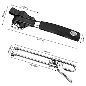 Safe Cut Can Opener Handheld Smooth Edge Manual and Master Opener Adjustable Stainless Jar Bottle Opener Manual Kitchen Accessories